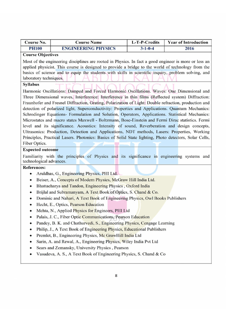 2 Engineering Physics PH100 | PDF