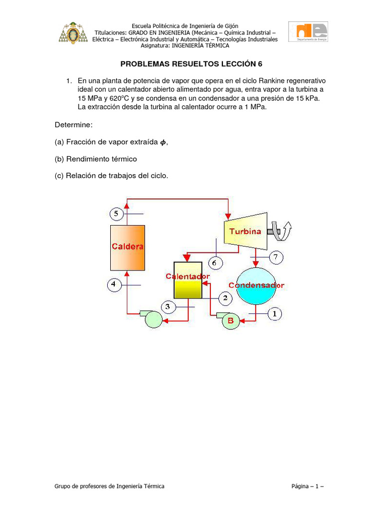 Problemas Resueltos de Ingeniería Térmica | PDF | Vapor | Conversión de ...