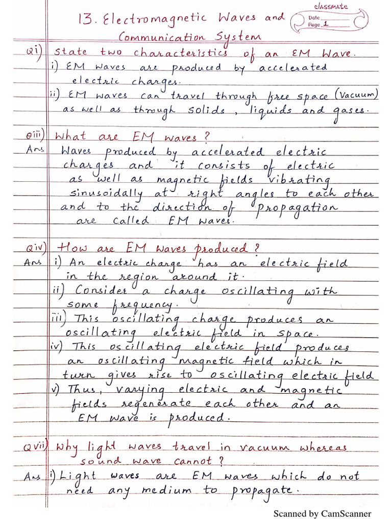 Electromagnetic Waves and Communication System | PDF