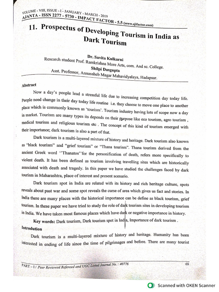 Dark Tourism Research Journal | PDF