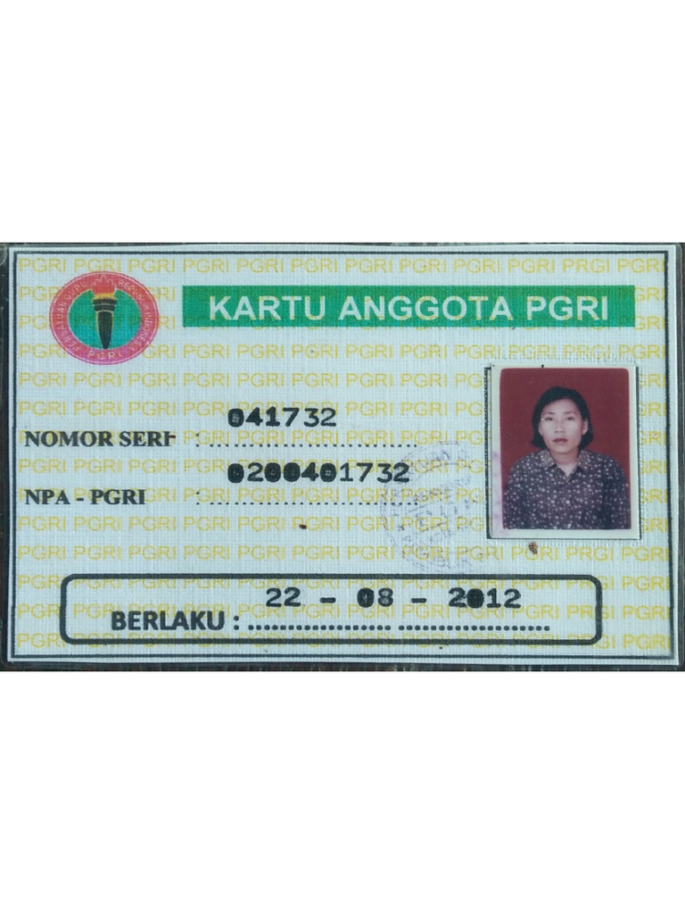 KARTU PGRI | PDF