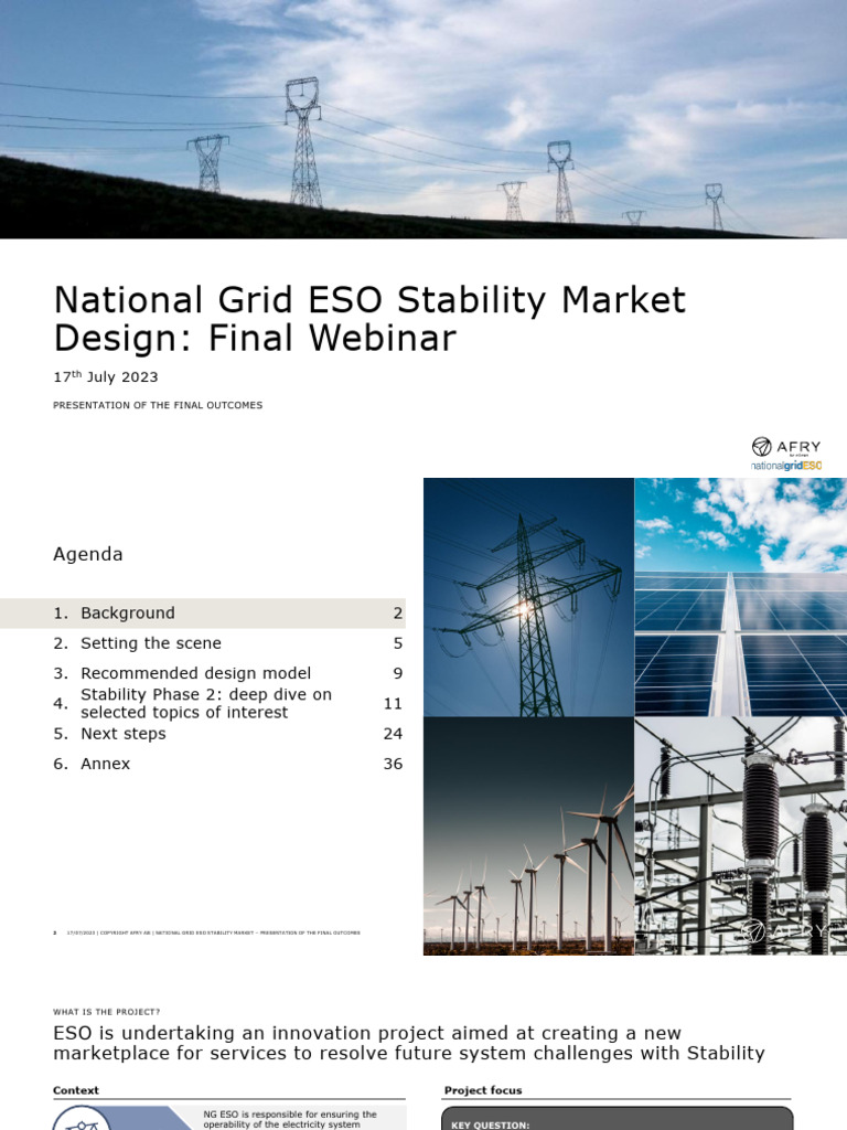 National Grid ESO Stability Market Design | PDF | Electricity ...