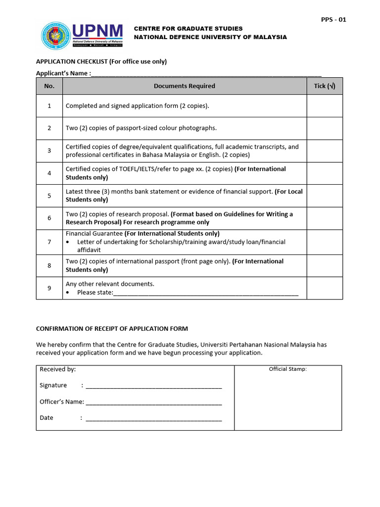dm1239 1106 pps-01 Application Form For Graduates Studies v2 742021 1 ...