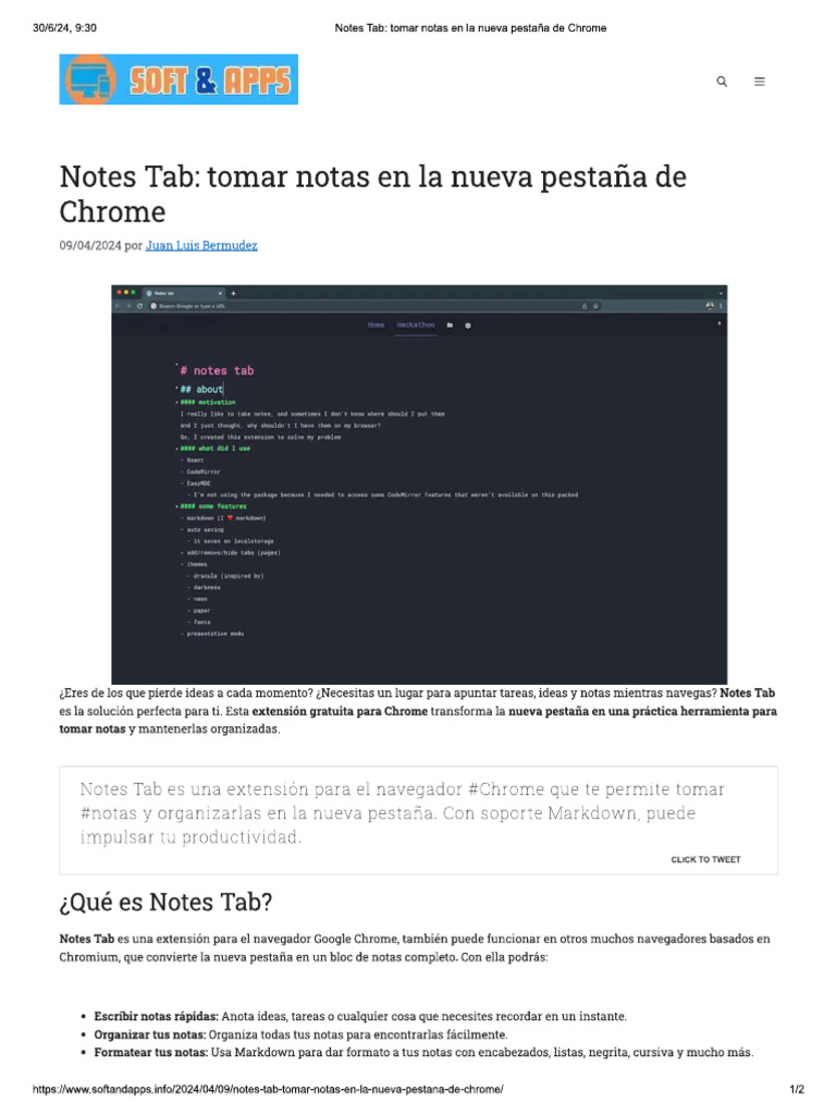 Tomar Notas en Chrome | PDF