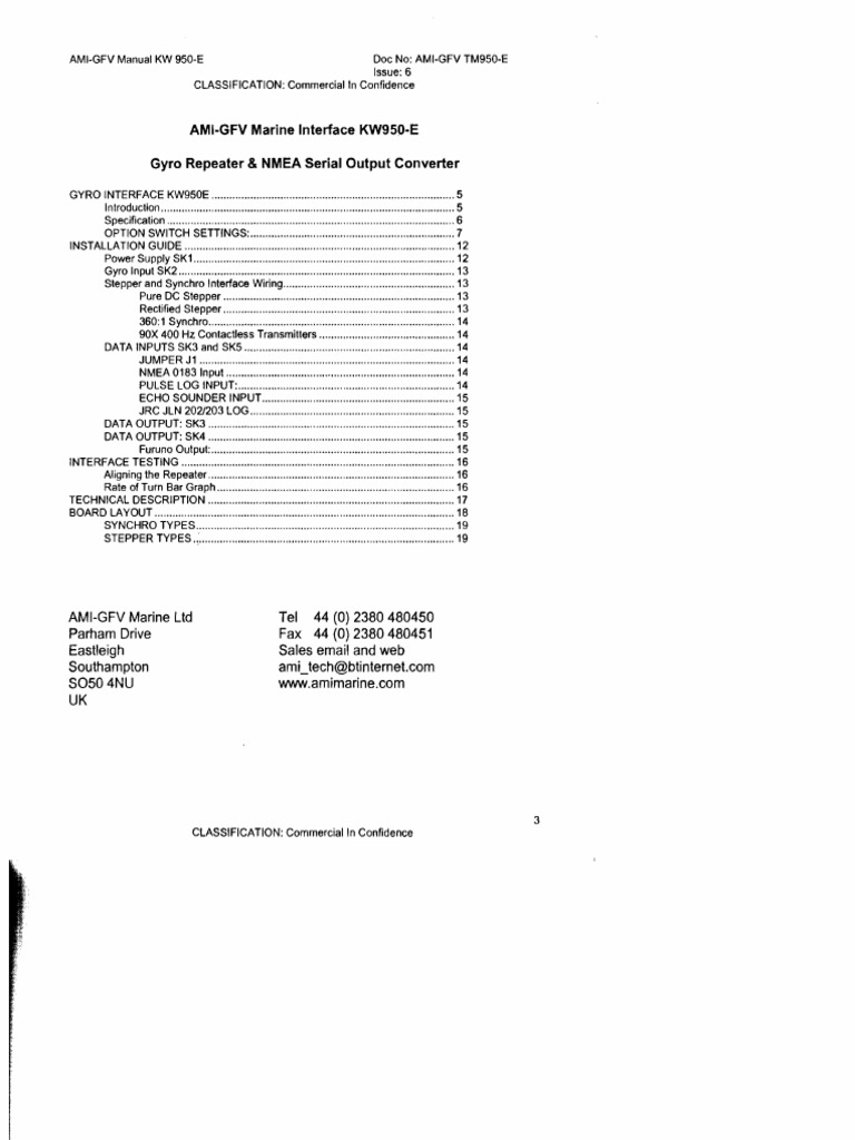 AMI KW-950-E Serial Converter - Manual | PDF | Rectifier | Electronic ...