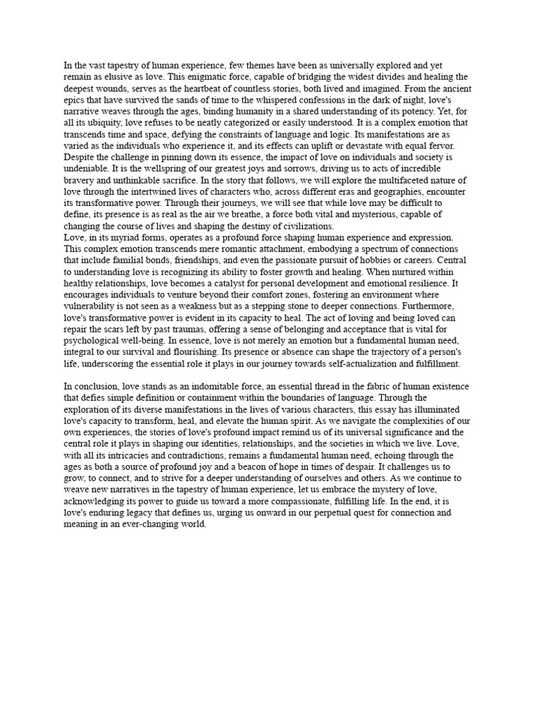 In The Tapestry of Human Civilization | PDF | Love | Psychology