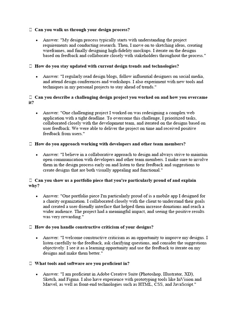 Design Interview Questions | PDF | Software | Design