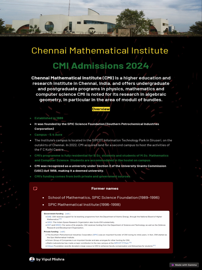 Chennai-Mathematical-Institute Exam 2024#the Rankers Vision | PDF ...