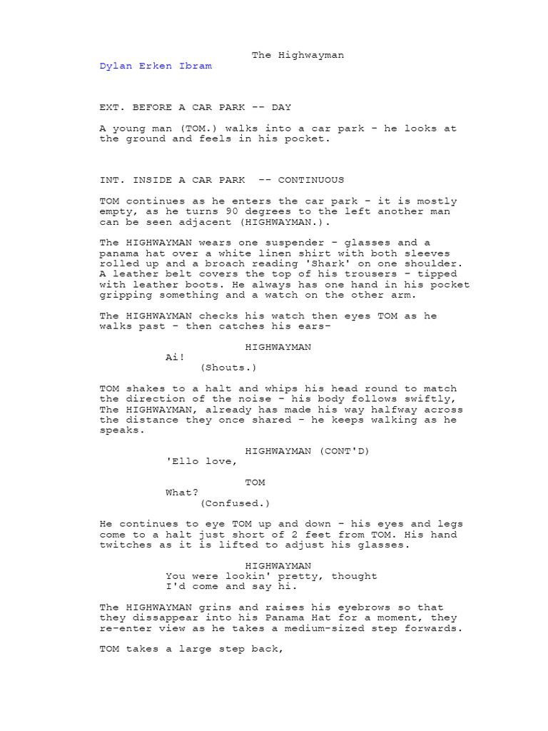 The Highwayman PDF | PDF | Clothing