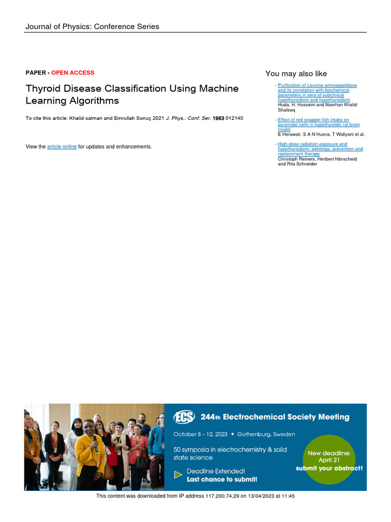 Thyroid Classification | PDF | Dependent And Independent Variables ...
