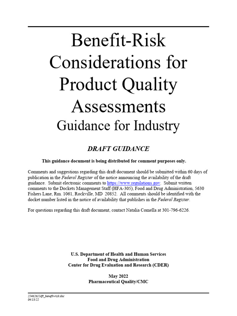 Benefit-Risk - Considerations | PDF | Food And Drug Administration ...