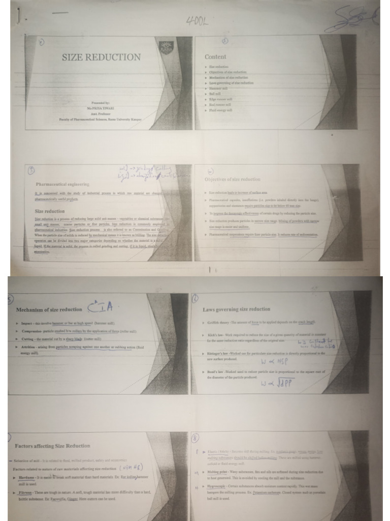 Prof Gbenga Size Reduction | PDF