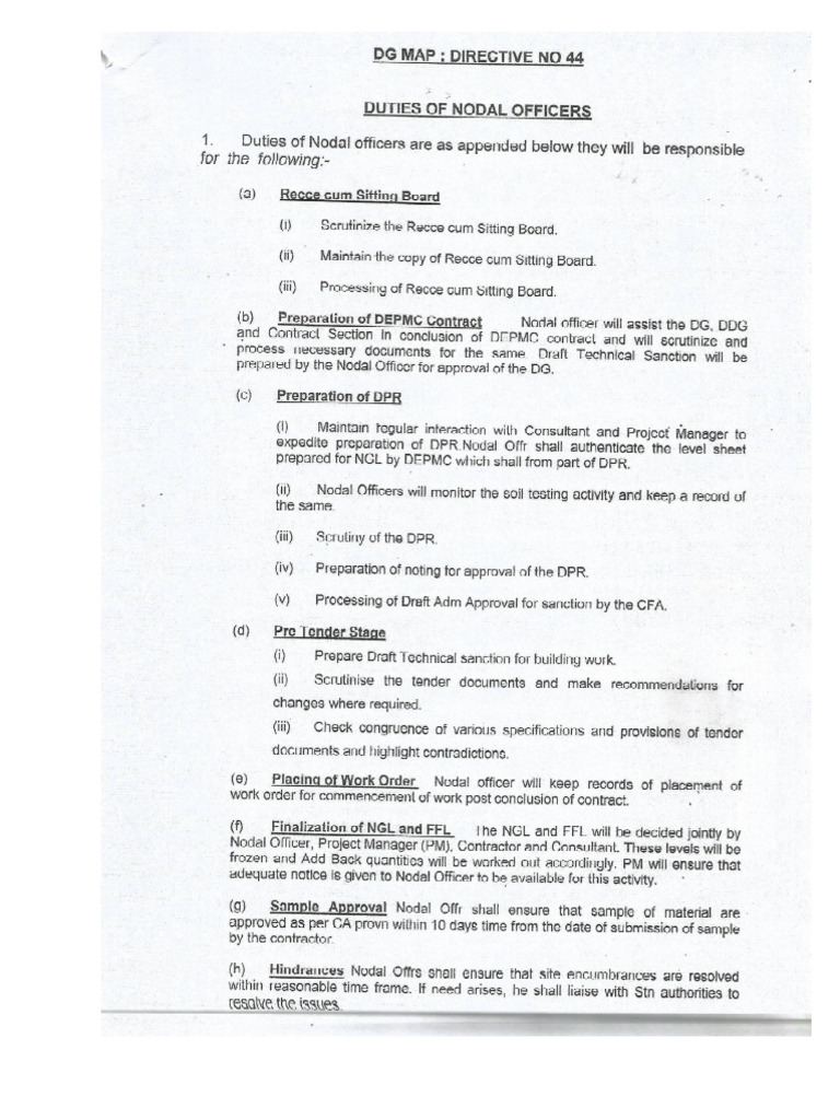 Duties of Nodal Officers | PDF