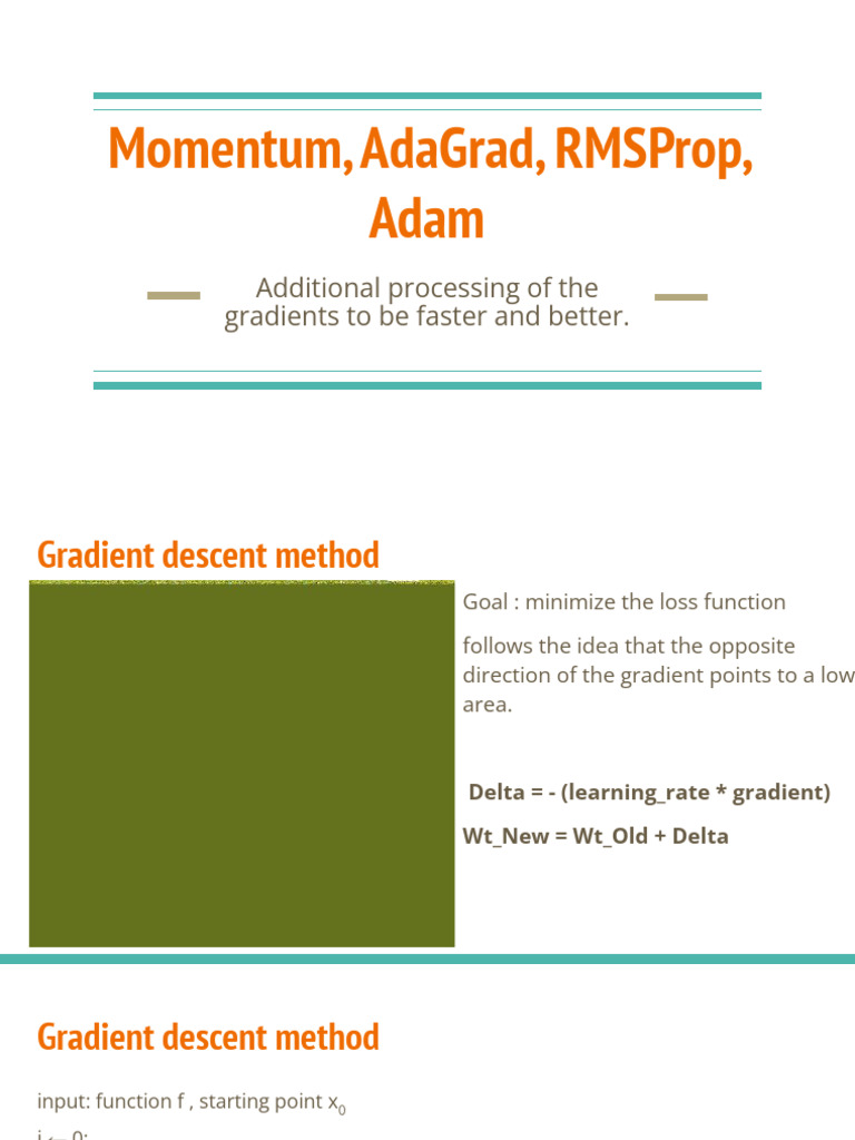 Momentum, AdaGrad, RMSProp, Adam | PDF | Mathematical Analysis ...