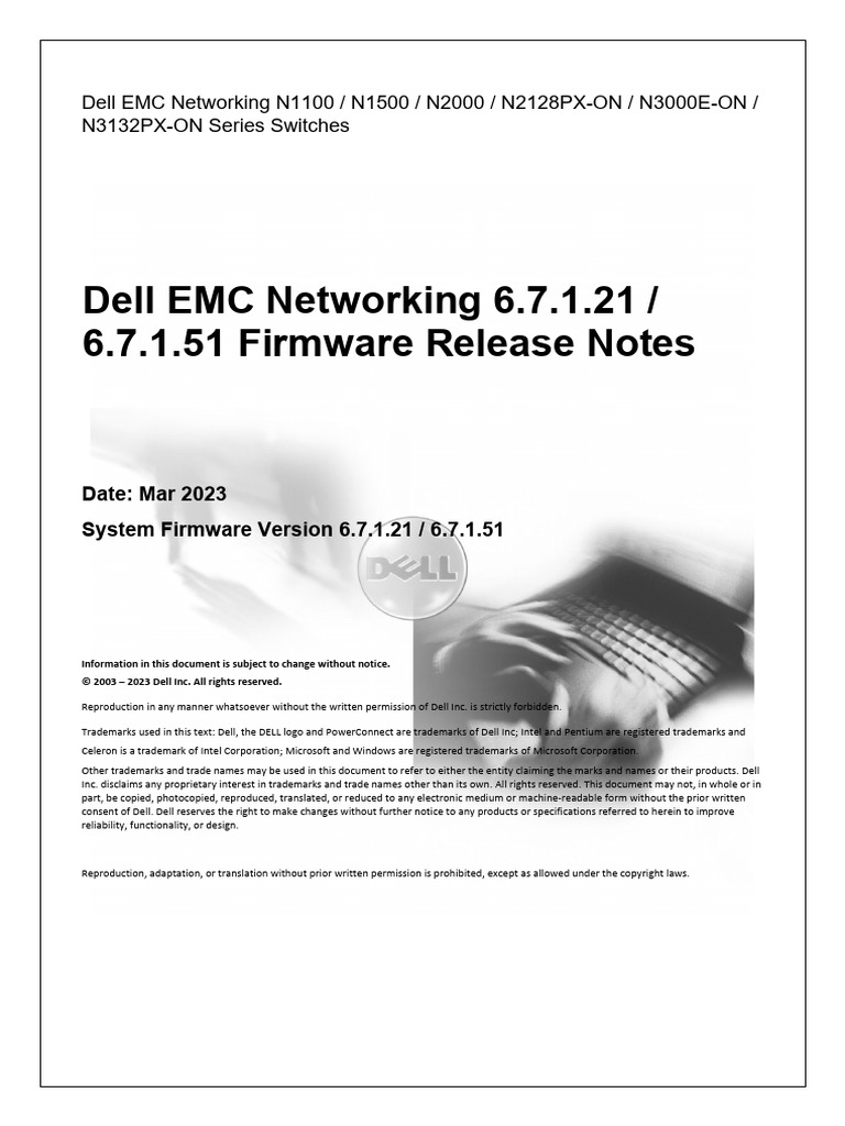 Dell - EMC - Networking - 6.7.1.21 - ReleaseNotes (N1100, N1500, N2000 ...