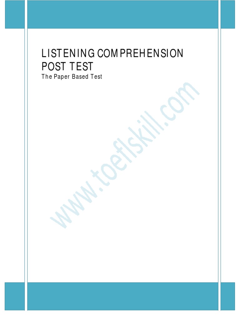 Listening Comprehension Post Test | PDF | Conversation | Test (Assessment)