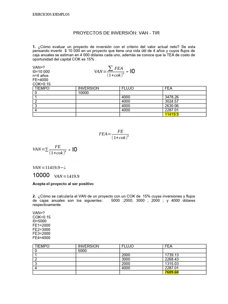 Ejemplos de Van | PDF