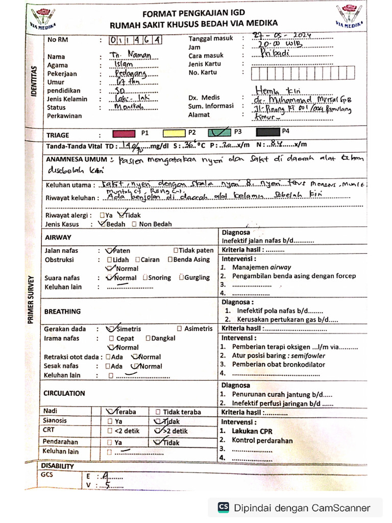 Pengkajian Awal Ruang Ugd | PDF