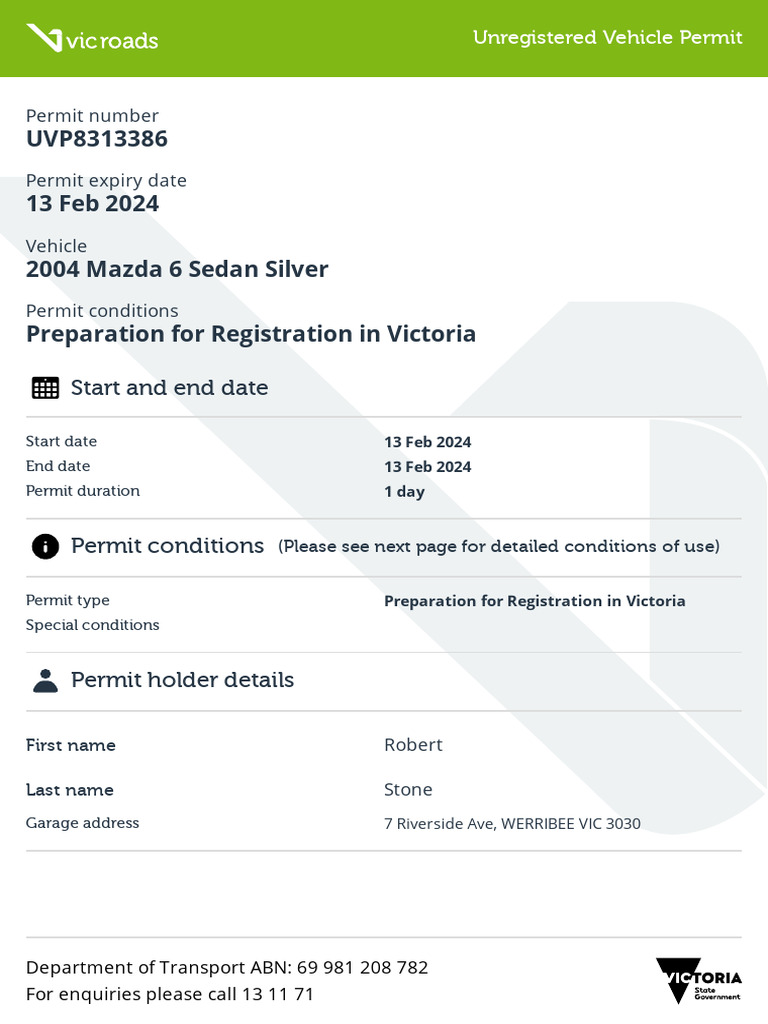 Unregistered Vehicle Permit Guide | PDF | Road | Road Traffic Safety