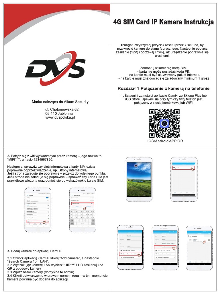 Instrukcja - DVS MP2040ET IRW 4G | PDF
