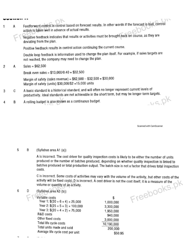 PM Mock Answer File | PDF