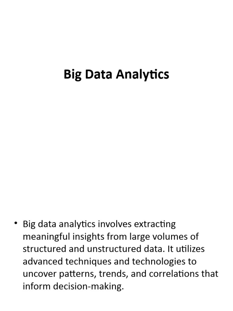 Big Data Analytics | PDF