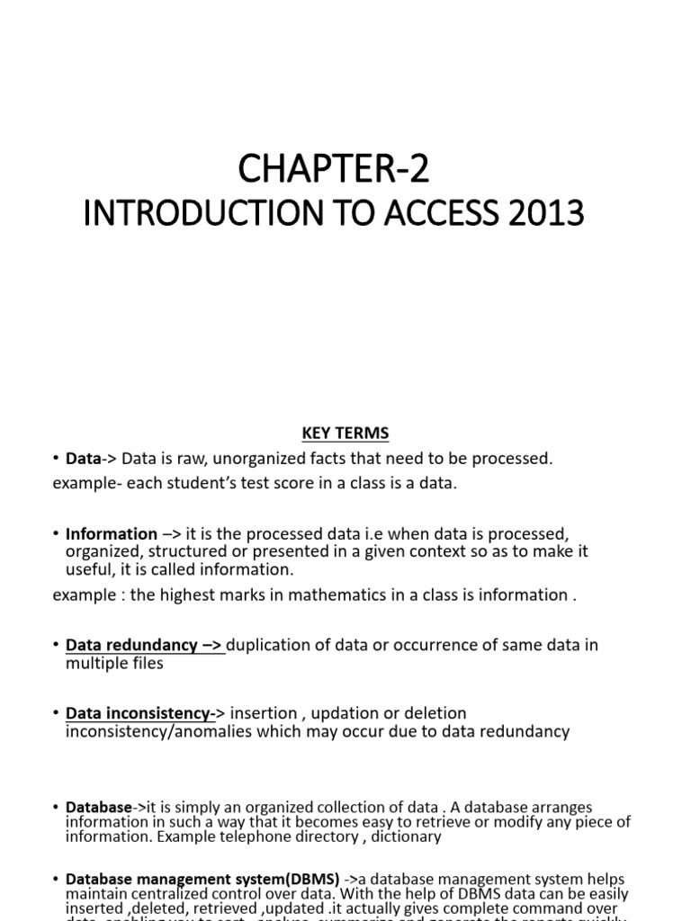 Access 2013 Pdf Databases Relational Database 