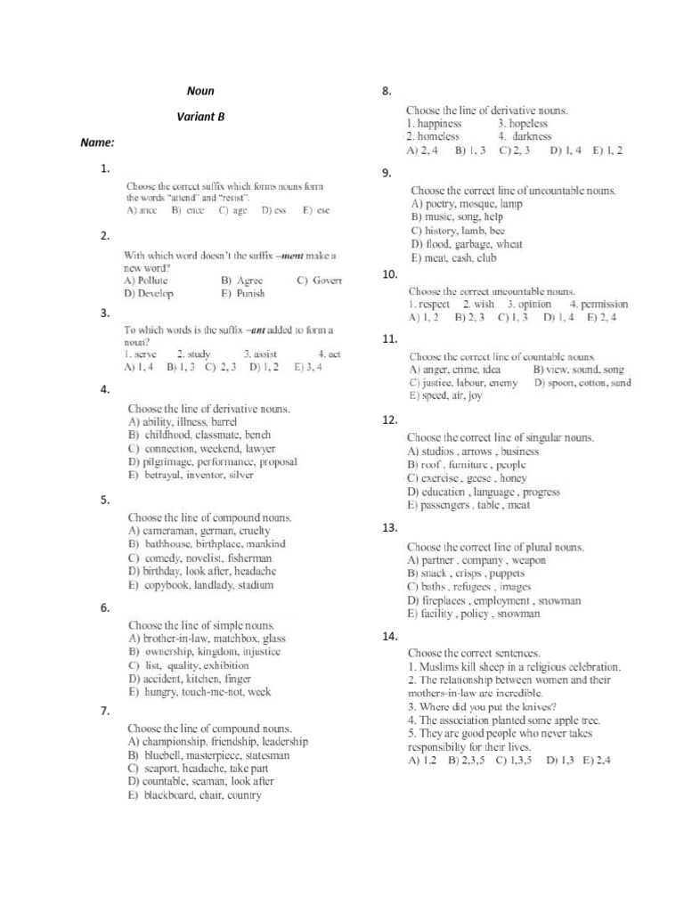 Noun (Umumi Sinaq B) | PDF | Language Families | Linguistic Typology