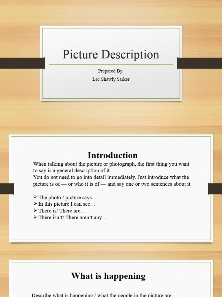 Picture Description | PDF | Senses | Taste