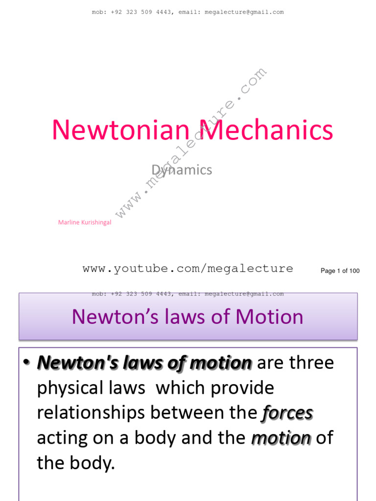 4 Dynamics | PDF | Force | Weight