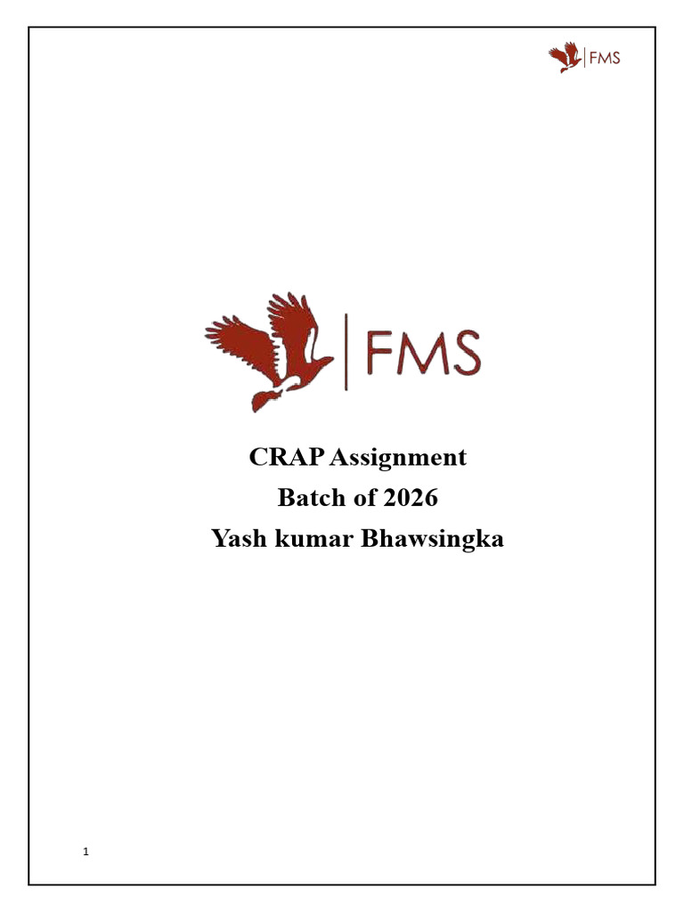 Crap Assignment1 Yash Bhawsingka 1127 | PDF | Inventory | Lean ...