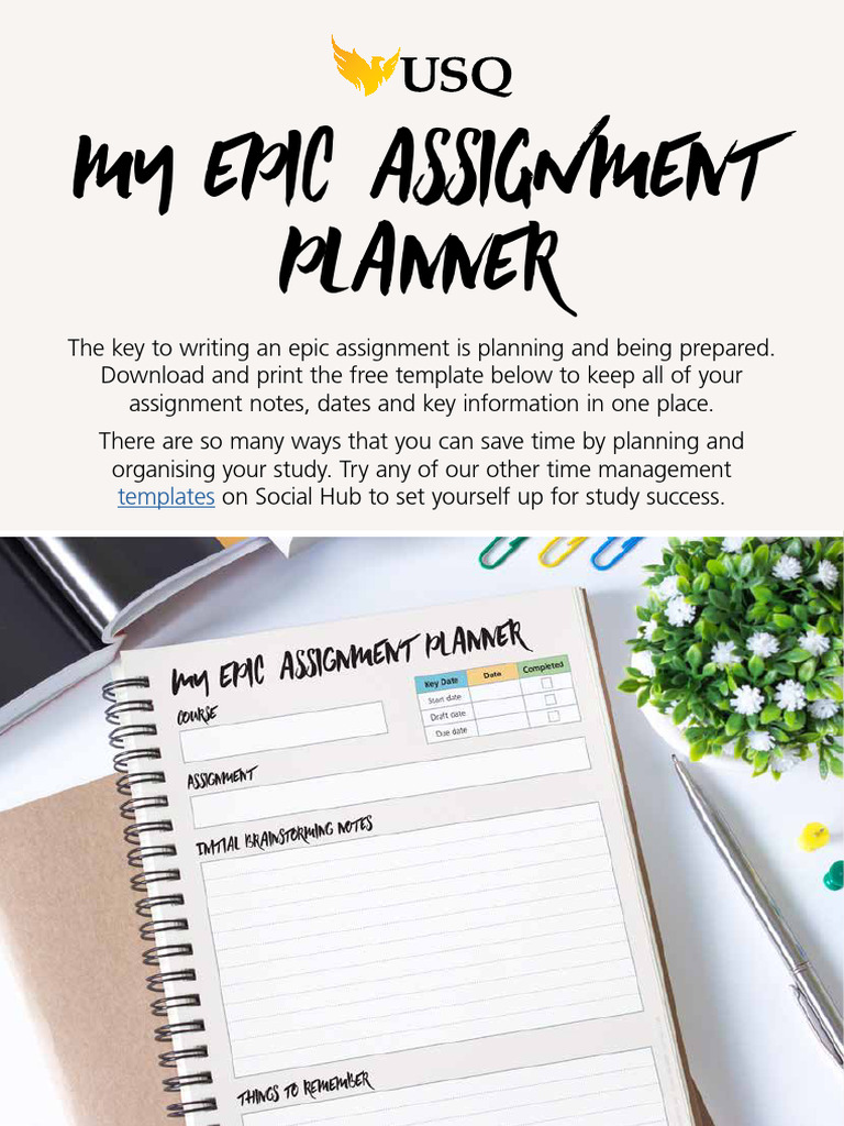 2017.08.17 (19) - My Epic Assignment Plan Template | PDF | Career & Growth