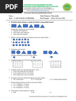 Soal Pola dan Tangram Kelas 1 SD | PDF | Metode & Bahan Ajar