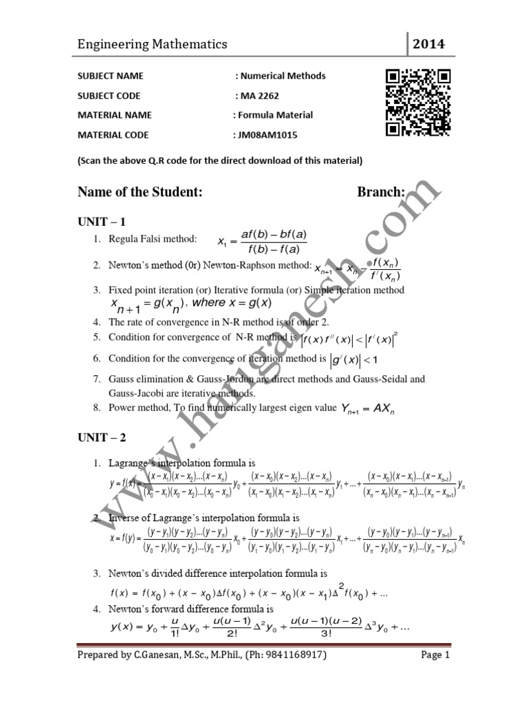 Formulas | PDF | Algorithms | Mathematical Analysis