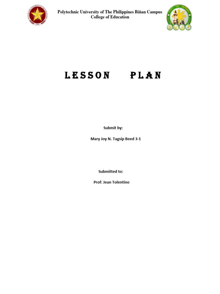 ,..lesson Plan in Arts - Tagsip Mary Joy N. Beed 3-1 | PDF | Lesson ...