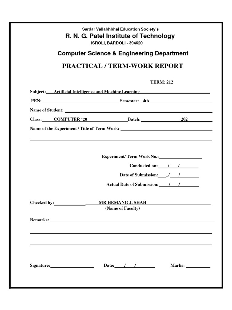 Aiml Term Work 202 | PDF