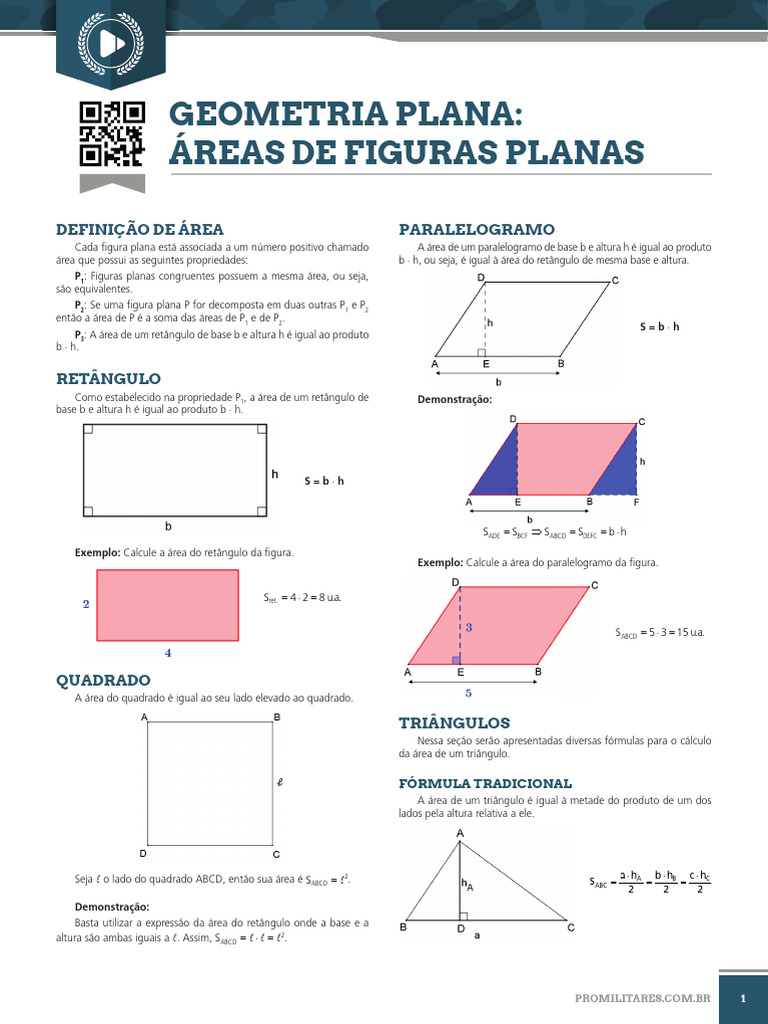 27 Geometria Plana Areas de Figuras Planas | Download grátis PDF ...