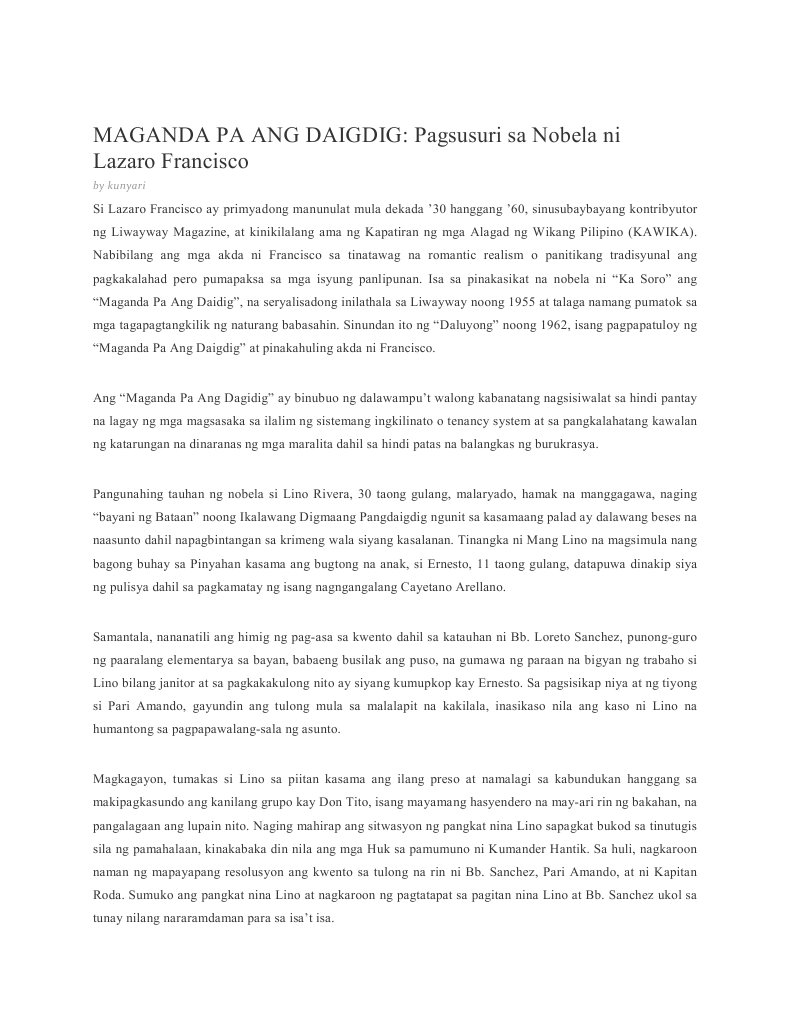 Maganda Pa Ang Daigdig | PDF