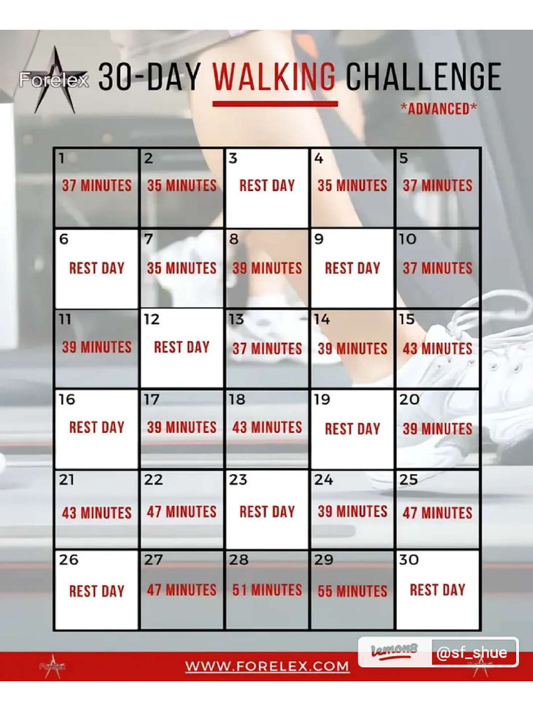 30 Day Walking Challenge | PDF