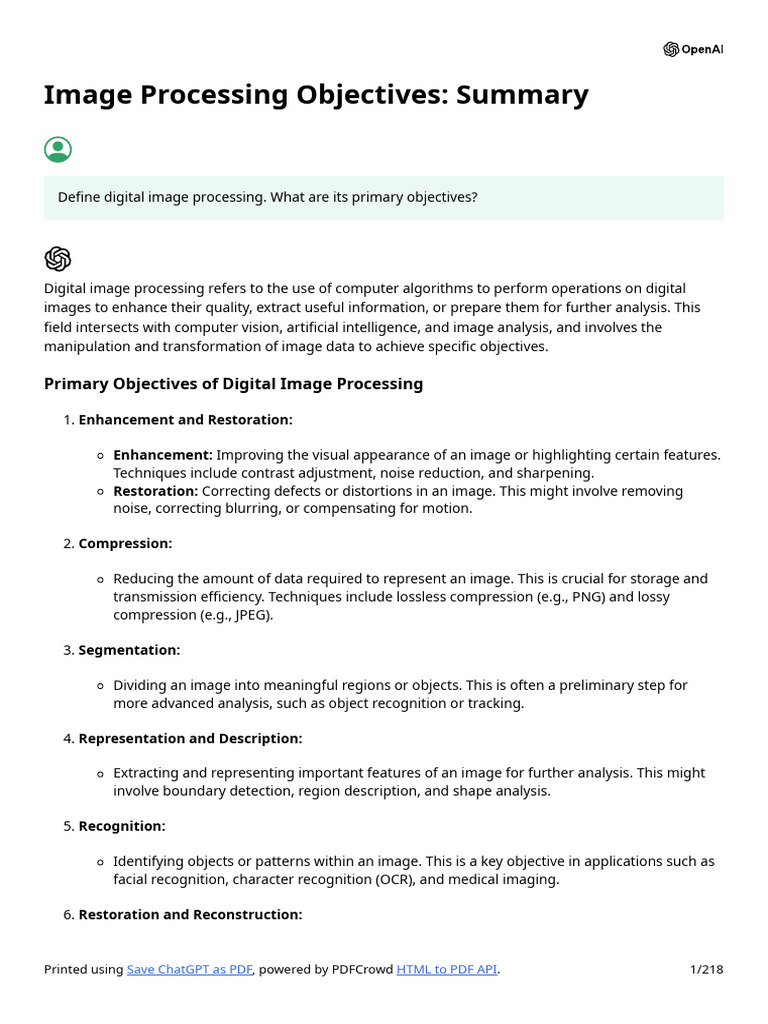 Digital Image Processing Notes | PDF | Data Compression | Rgb Color Model