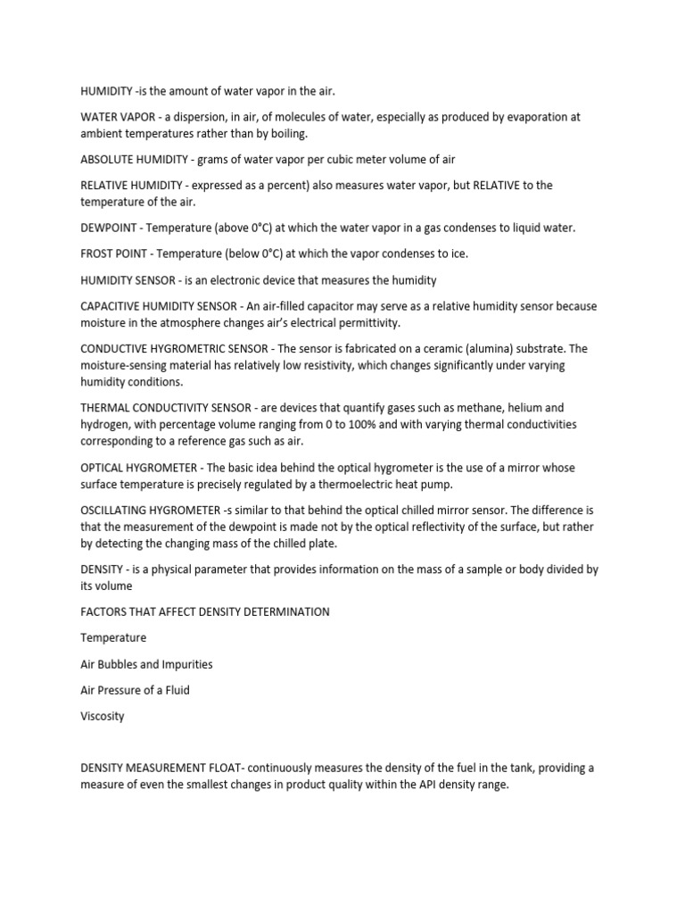 HUMIDITY | PDF | Humidity | Water Vapor
