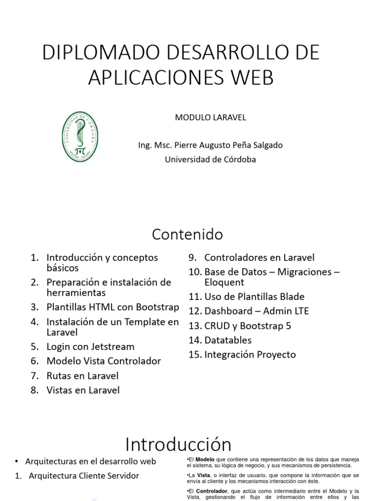Diplomado Desarrollo de Aplicaciones Web - Sesion 1 | PDF | Modelo – Vista – Controlador | Php