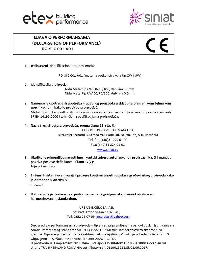 1.4 DOP Nida Metal CW, UW_2019 | PDF