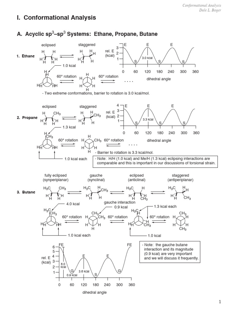 Conformations-Boger Book | PDF | Conformational Isomerism | Stereochemistry