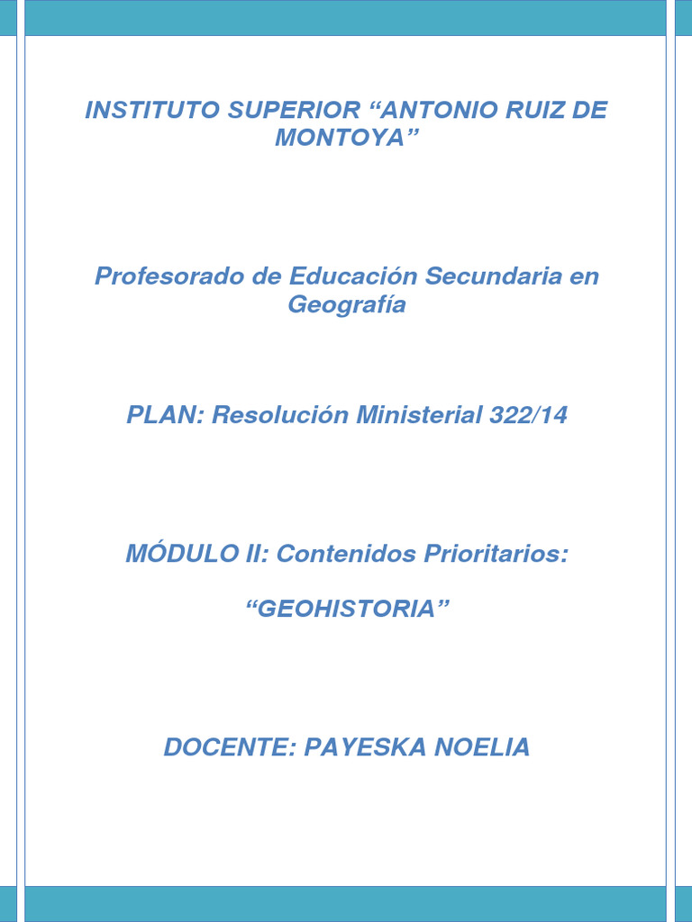 Dossier Modulo II - Geohistoria | PDF | Science | Educación en artes ...