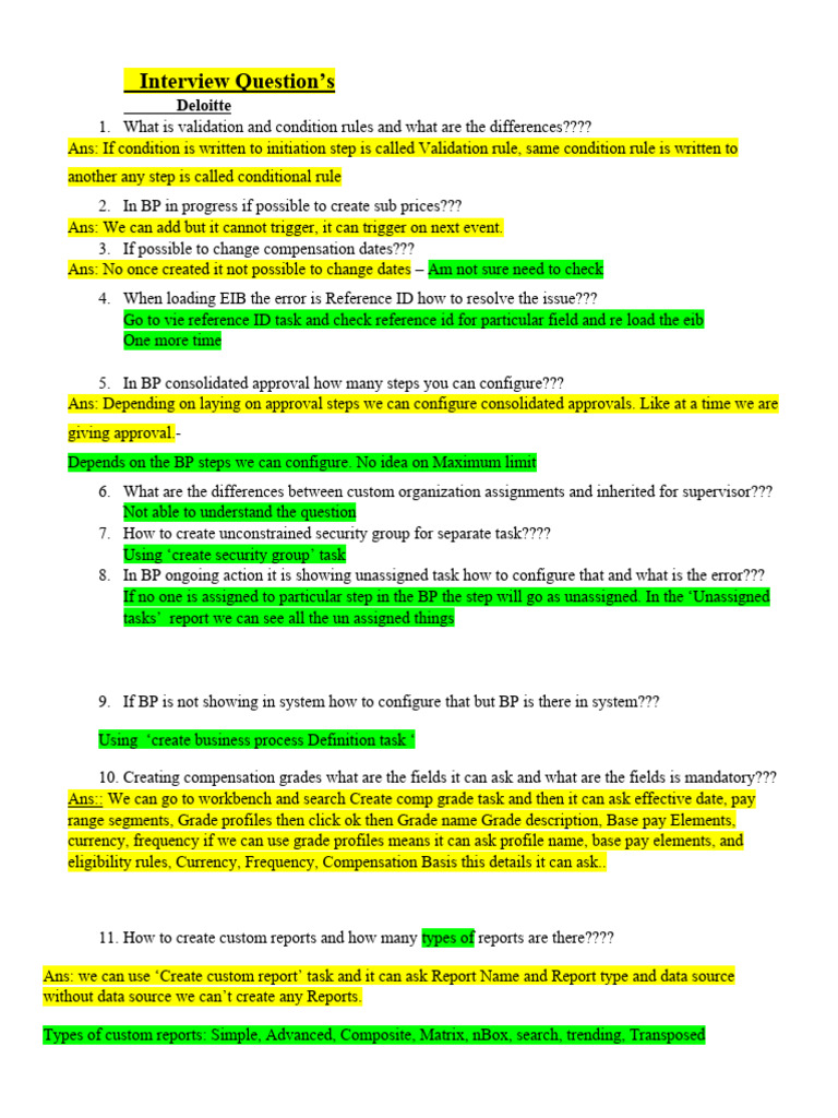 Interview Question All-130923 | PDF | Xslt | Employment