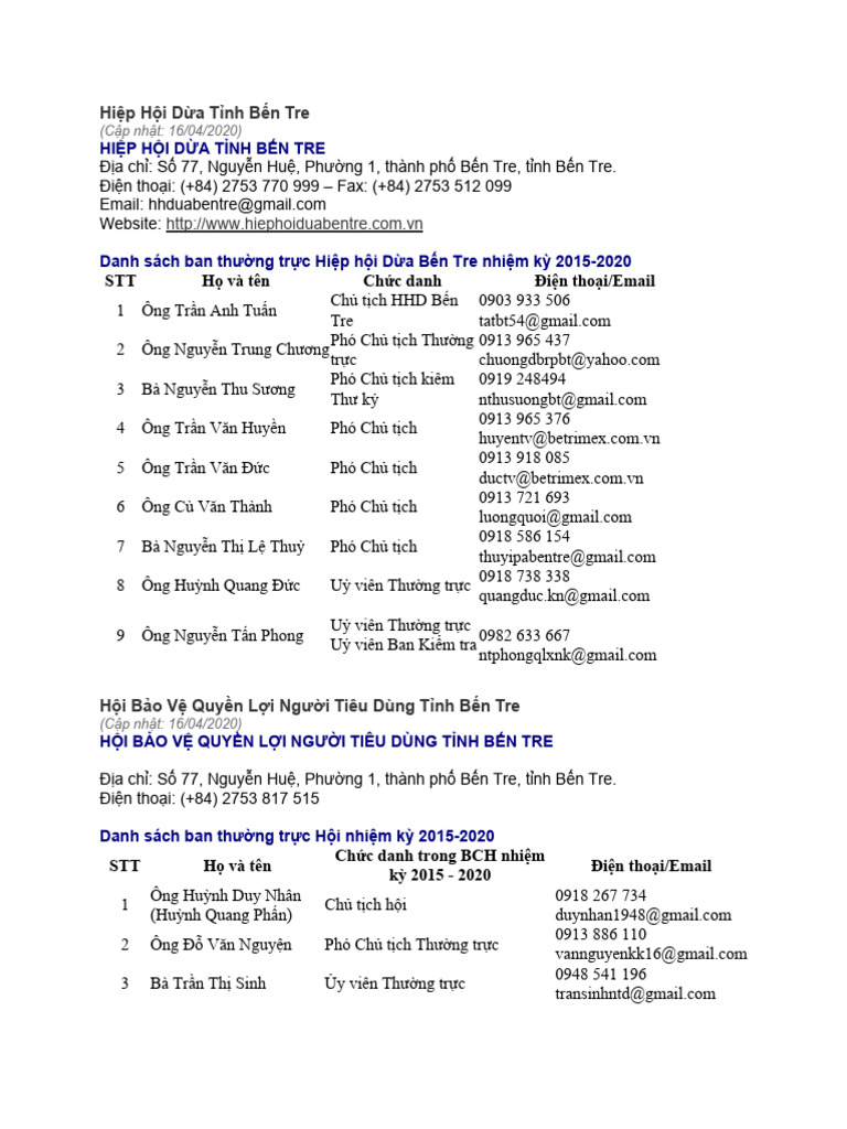 DN tổng hợp bến tre tiền giang | PDF