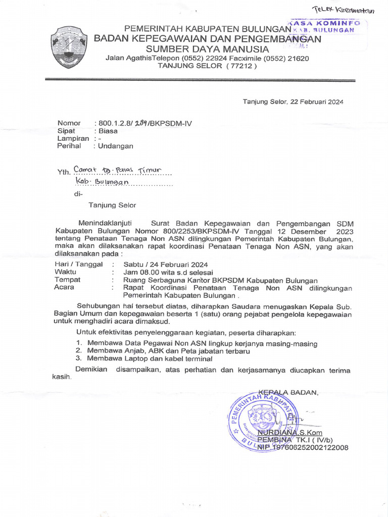 Iasa Kominfo Pemerintah Kabupaten Bulungan | PDF