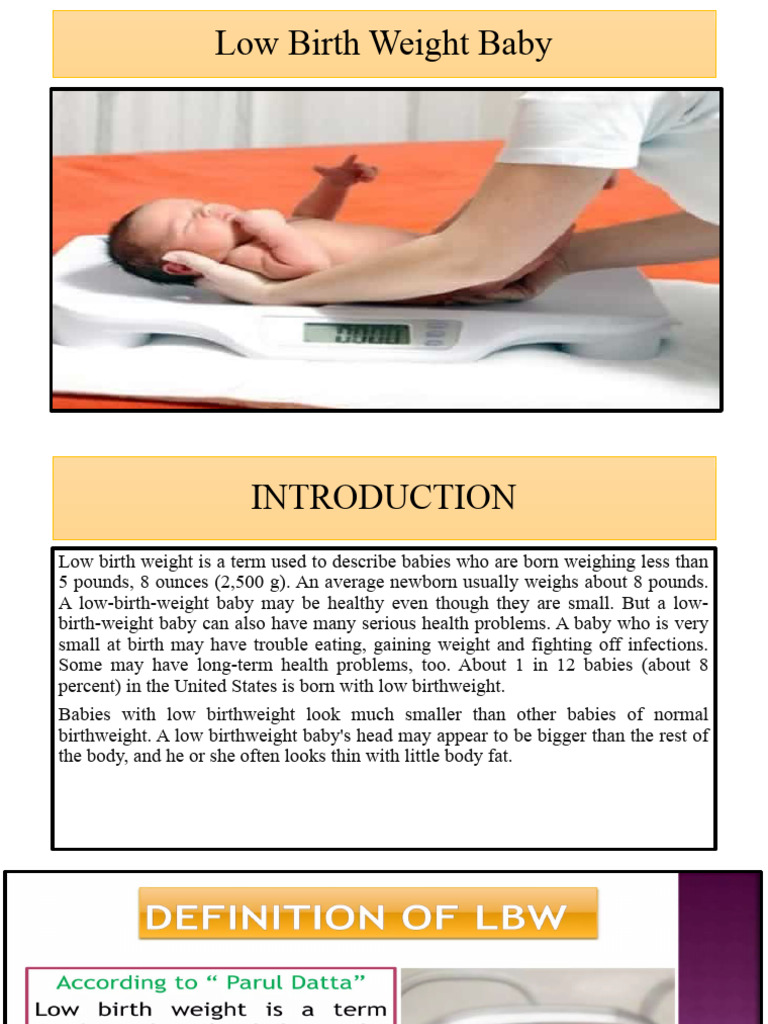 Low Birth Weight Baby | PDF | Low Birth Weight | Pregnancy