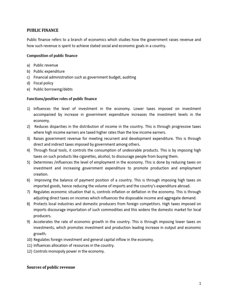 Understanding Public Finance Essentials | PDF | Taxes | Tax Incidence